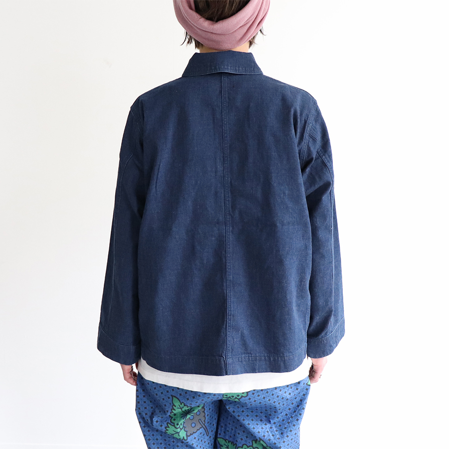 chimala (チマラ) DENIM MANDARIN JACKET - INDIGO